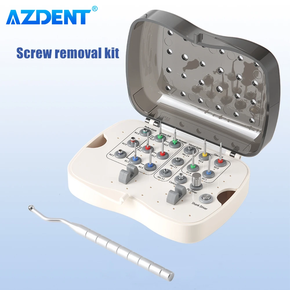 AZDENT Dental Implant Screw Removal Kit Broken Screws Tool Universal ...