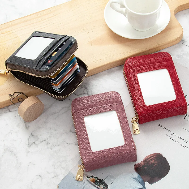 Business-Card-Holder-Zipper-Card-Protect-Case-Men-Multi-Slot-Card ...