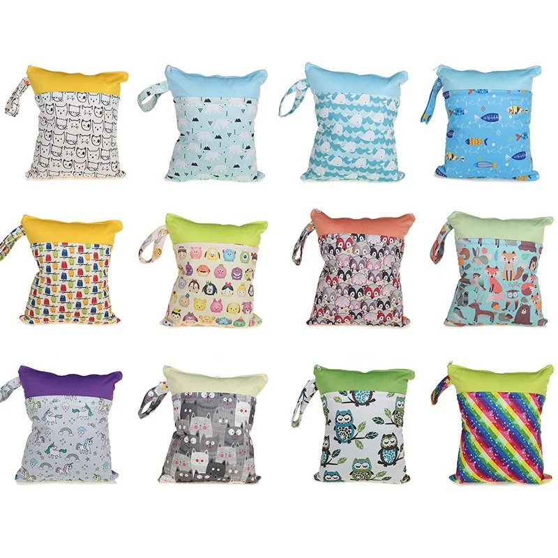 Baby-Diaper-Bags-Cartoon-Double-Zippered-Wet-Dry-Bag-Waterproof-Wet ...