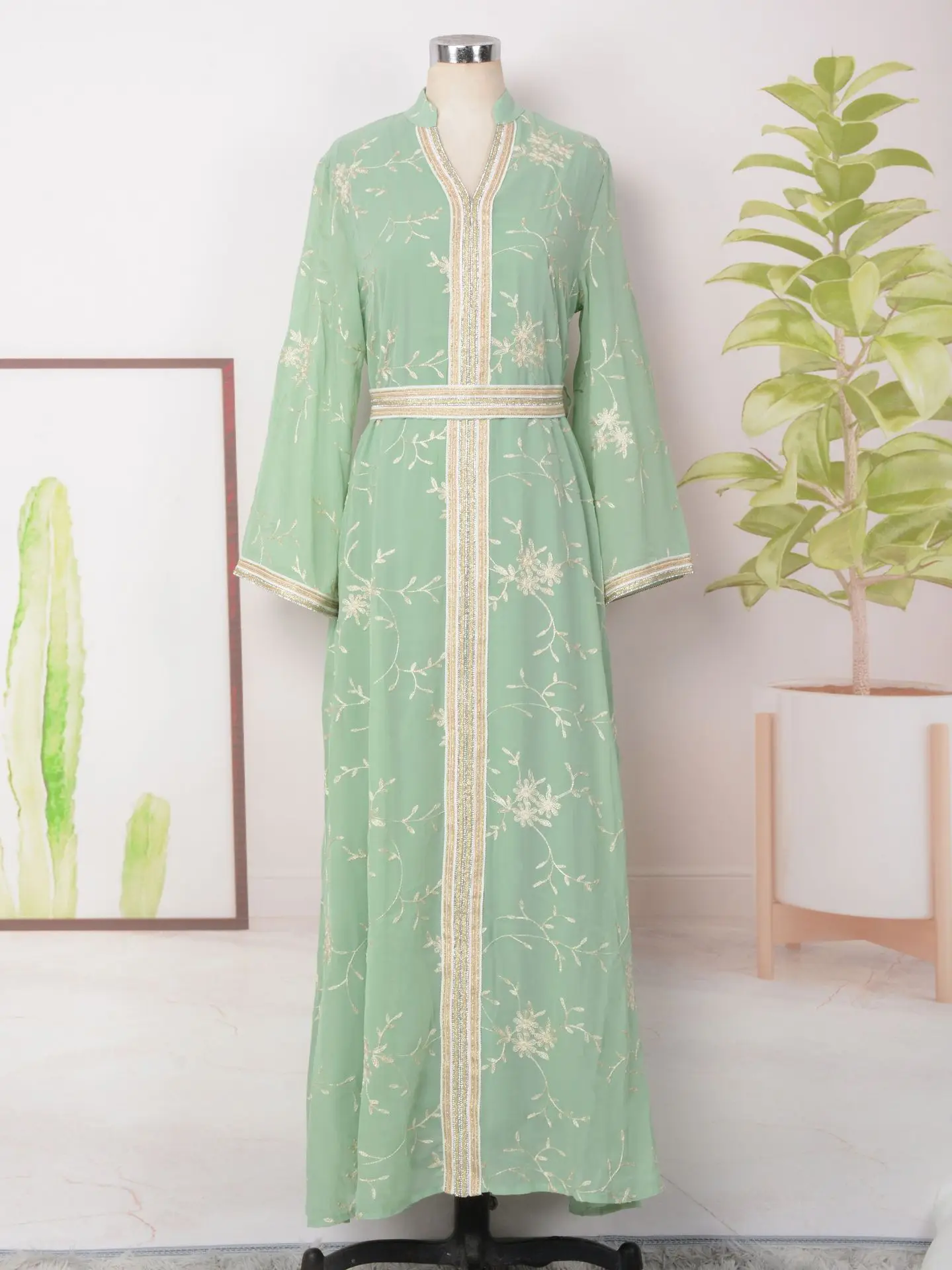 Embroidered-Moroccan-Kaftan-Dress-for-Women-Evening-Party-Jellabiya ...