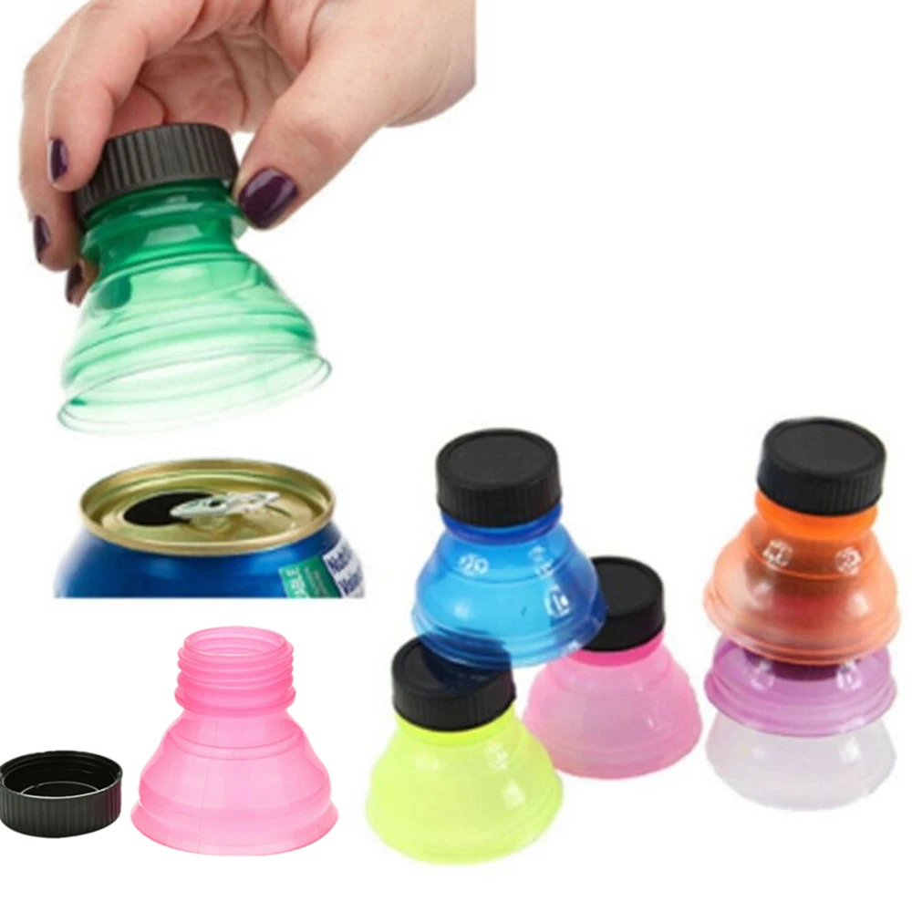 3Pcs/Set Creative Can Convert Soda Savers Toppers Reusable Bottle Cap ...