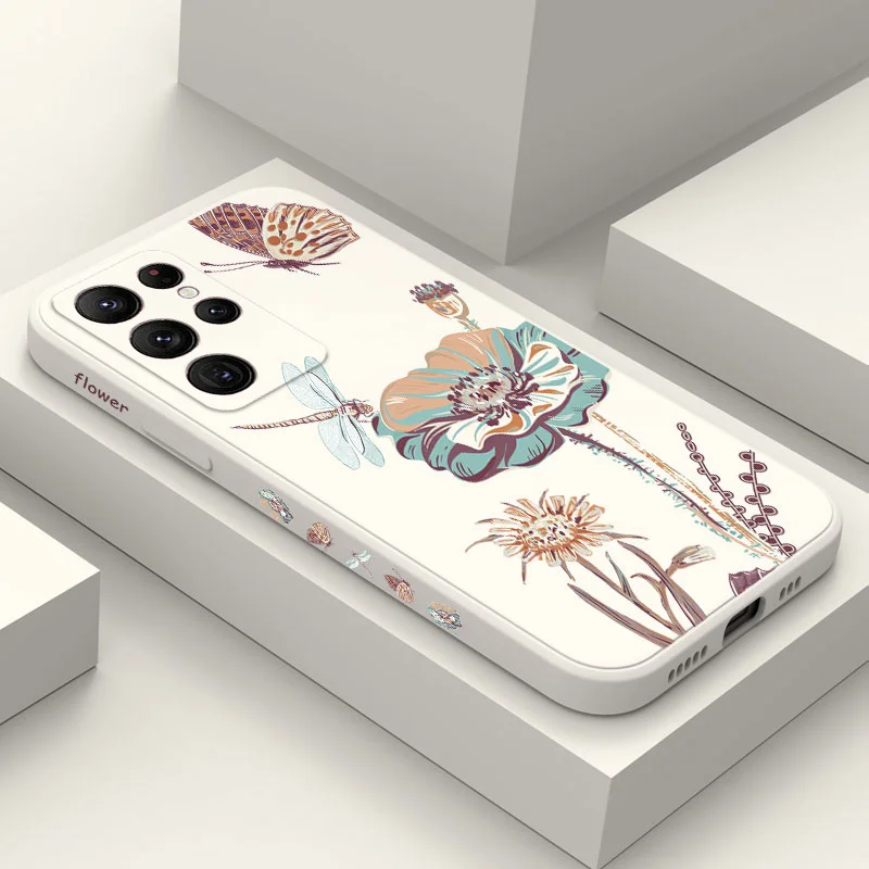 Dragonfly Lotus Phone Case For Samsung Galaxy S23 S22 S21 S20 Ultra ...