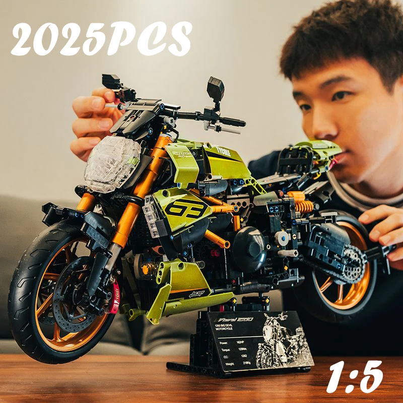 Moto Technical High Tech New Motorcycle Model Building Blocks Creative ...