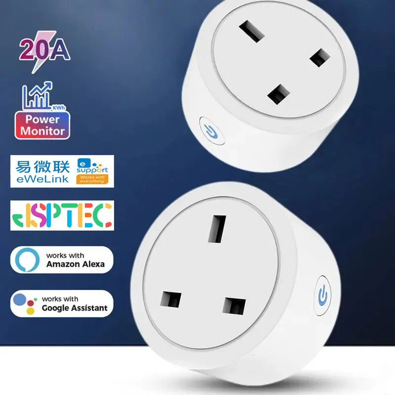 Wifi-20A-UK-Smart-Plug-Mini-Power-Monitor-Socket-Remote-Vioce-App ...