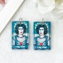 14Pcs 39*24MM Tarot Card Charms Magical Divination Crafts Acrylic Board ...