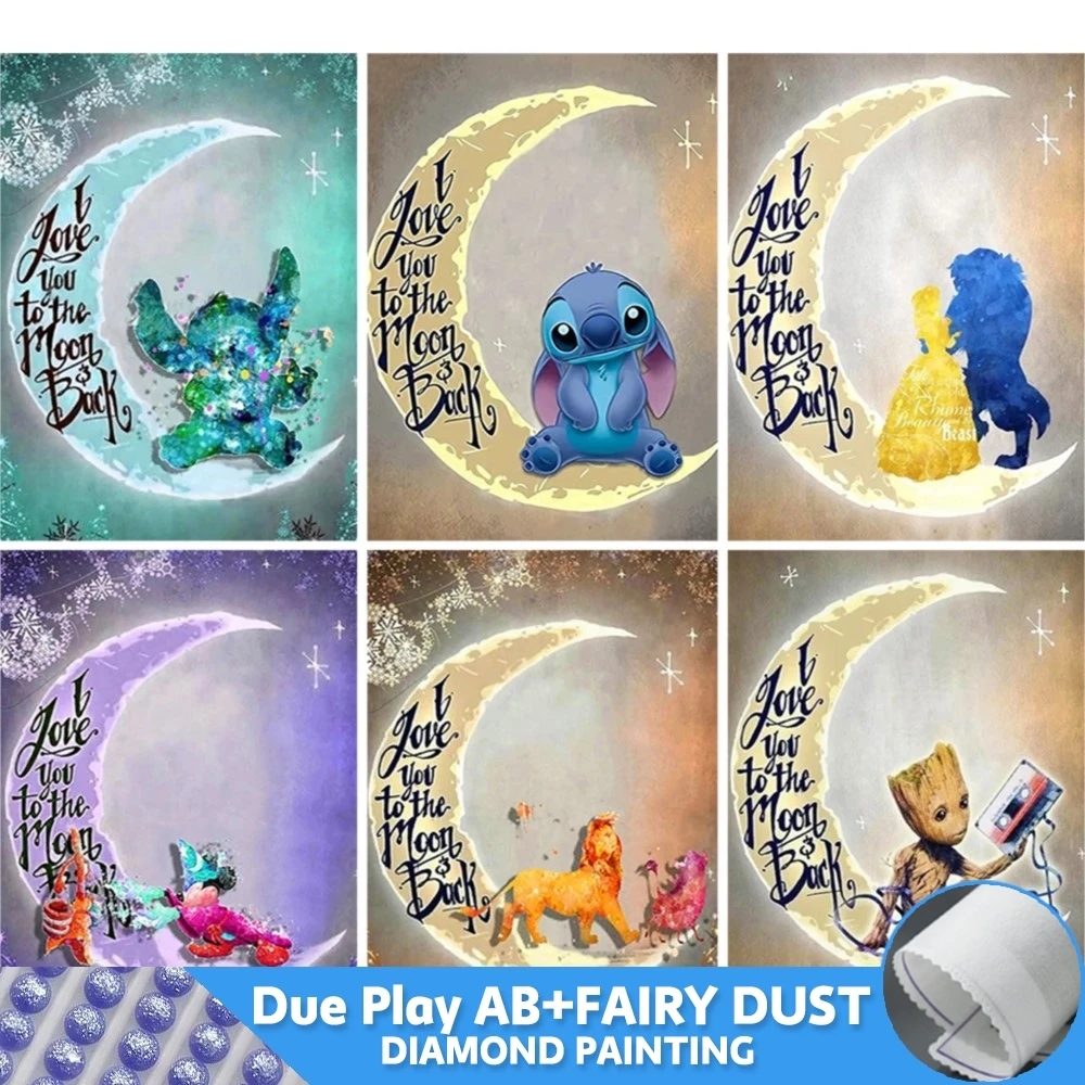 Disney-Diamond-Painting-GradDust-Art-DIY-Hobby-Mosaic-Stitch-Moon-Groot ...