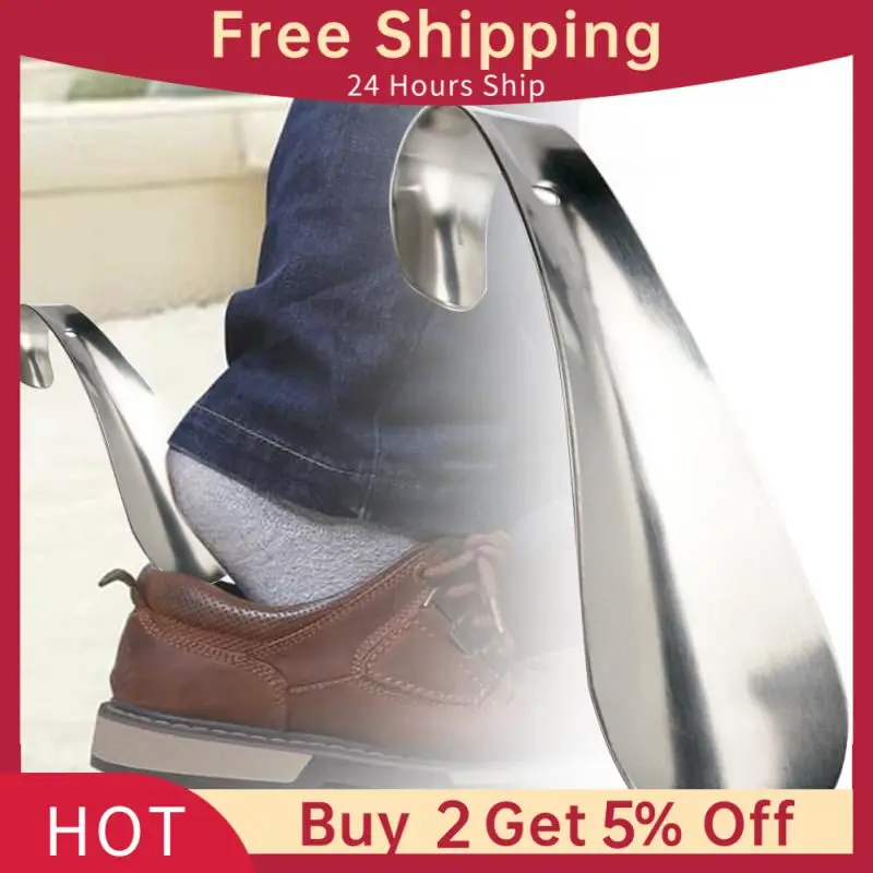 1PC-Stainless-Steel-Shoehorn-Lazy-Shoe-Helper-Easy-Quick-On-Or-Off-Shoe ...