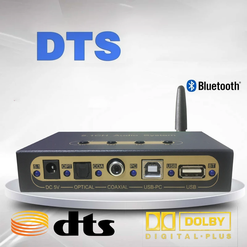 DTS Dolby Surround 5,1 CH DAC decodificador de Audio estéreo U Disk Bluetooth 5,0 receptor ...