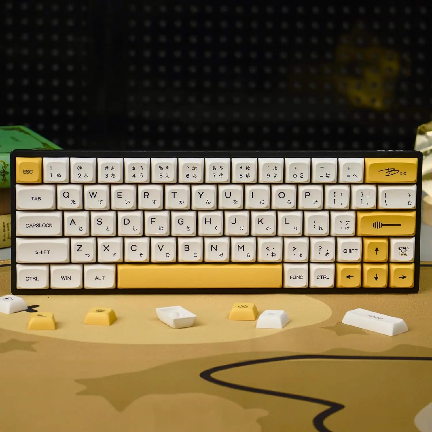 Honey-Milk-Japanese-Keycaps-XDA-Profile-PBT-Bee-Keycap-Set-for-Cherry ...