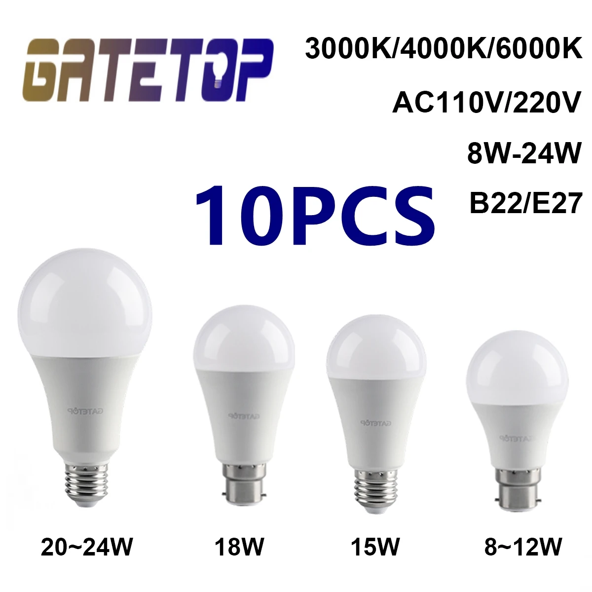 10PCS-LOT-Led-Bulb-Lamps-E27-B22-AC120V-AC220V-Light-Real-Power-8W-9W ...