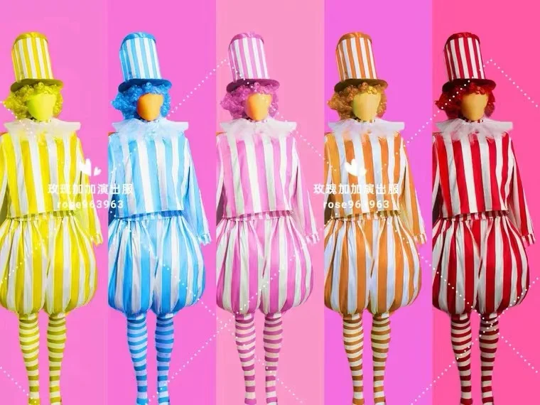 4 Style Clown Cosplay Dancer Stage Wear Performance Costume Role ...