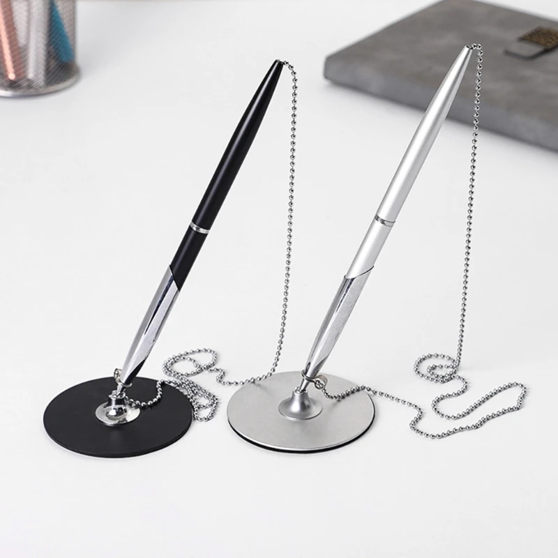 Business-Pen-Metal-Ballpoint-Pen-Desk-Pens-with-Ball-Chain-Metal ...
