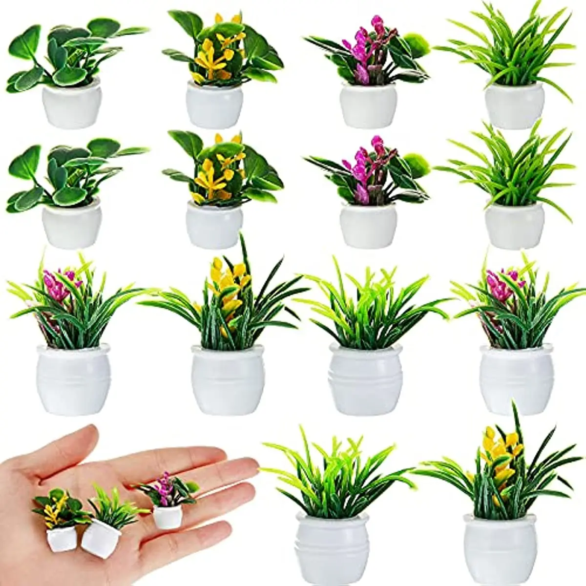 Dollhouse Plant, Miniature Bonsai Plant, Mini Potted Plant, Flower ...