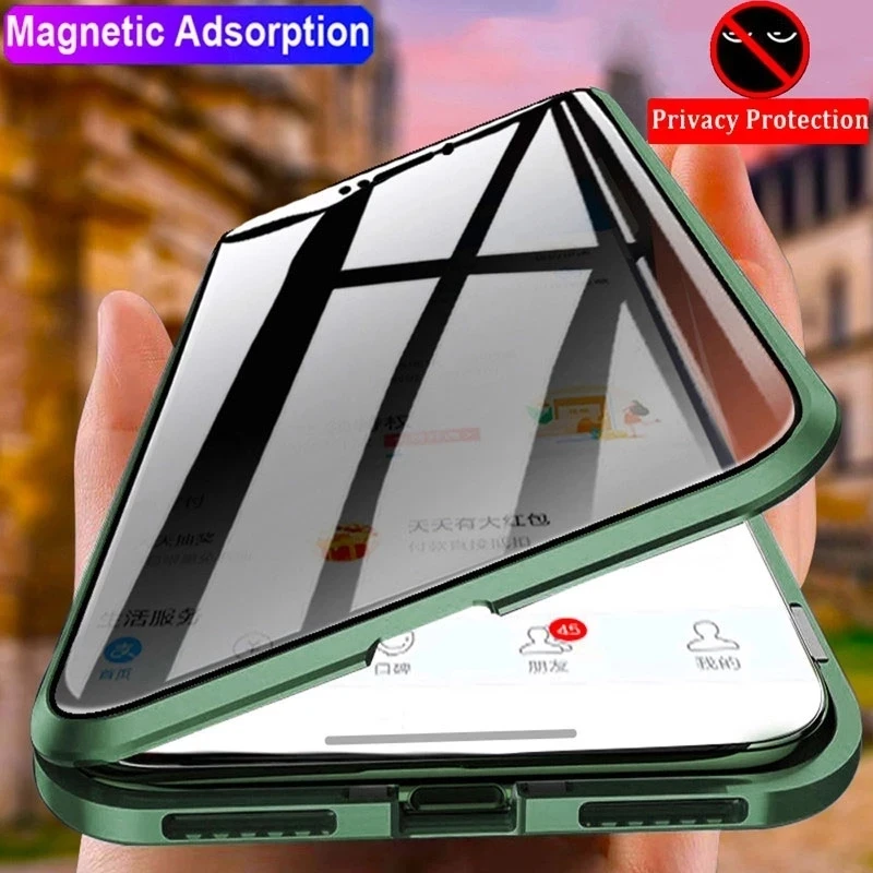 Anti Peeping Metal Phone Case For Honor 50 200 300 70 Pro Plus 90 200 ...