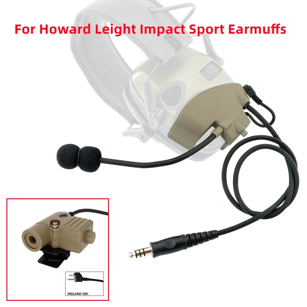 Tactical-Headset-Microphone-Kit-with-U94-PTT-for-Howard-Leight-Impact-Sport-Shooting-Headset-U94 ...