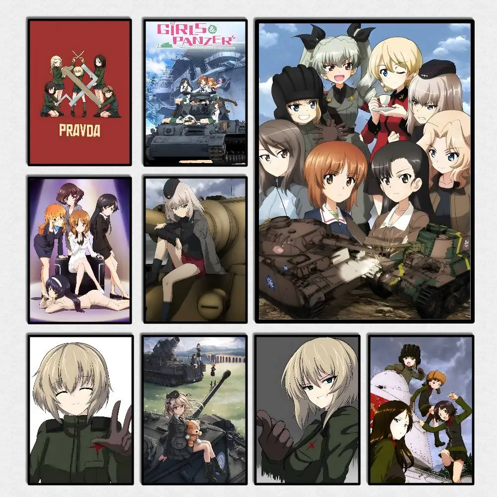 Girls Und P-Panzer GAME Poster Art With Prints Home Bedroom Living Room ...