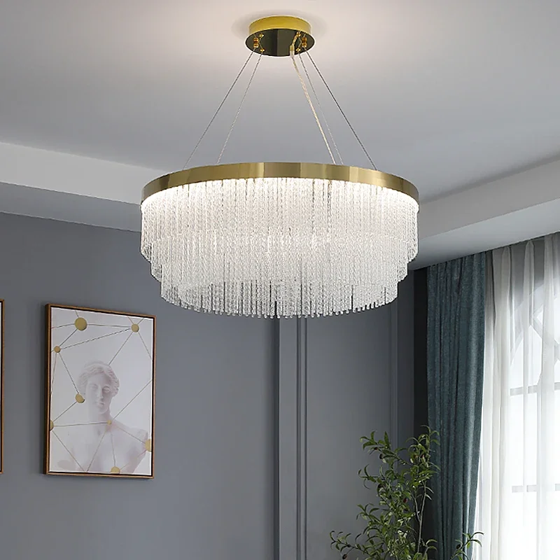 Modern Gold Luster Crystal Chandelier Home Decoration Lighting for ...