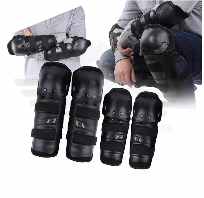 Motorcycle Knee Elbow Protectors 4pcs Set Round Head Competition ...
