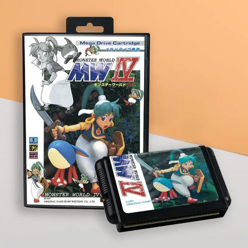 Untuk-Monster-World-MW-IV-Japan-Cover-16bit-retro-game-cartridge-untuk ...