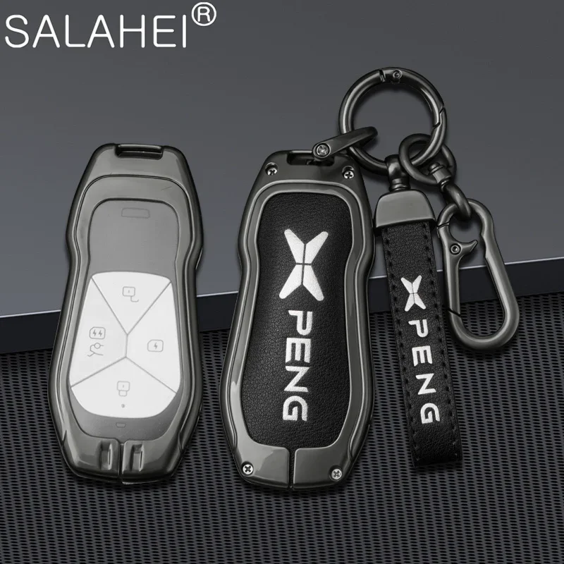 Metal-Leather-Car-Remote-Key-Case-Cover-Shell-Keyless-Protector-Holder ...