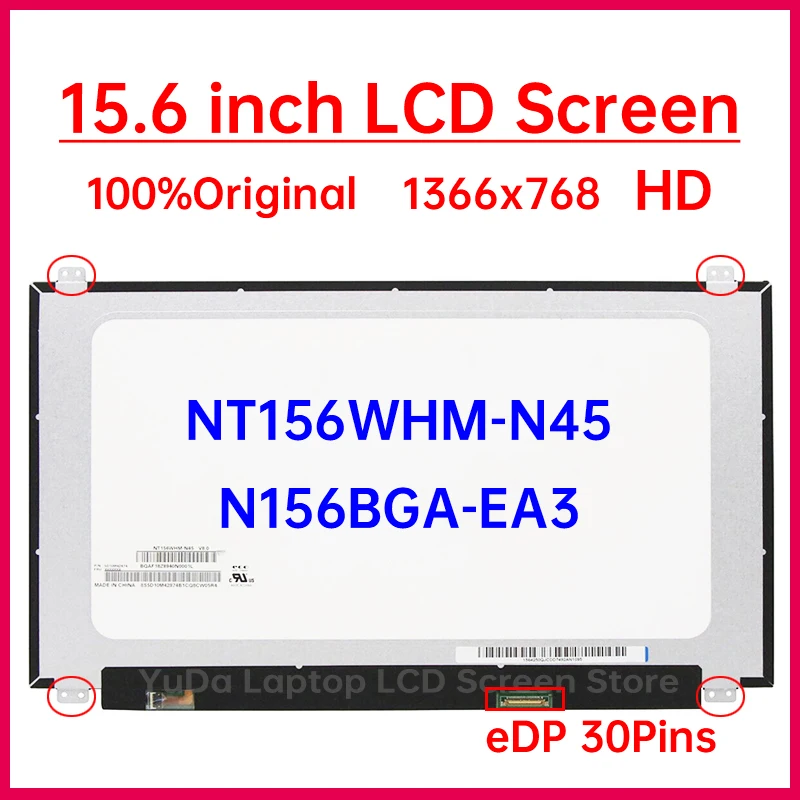 15-6-Inch-HD-Laptop-LCD-Screen-N156BGA-EA3-NT156WHM-N45-Replacement ...