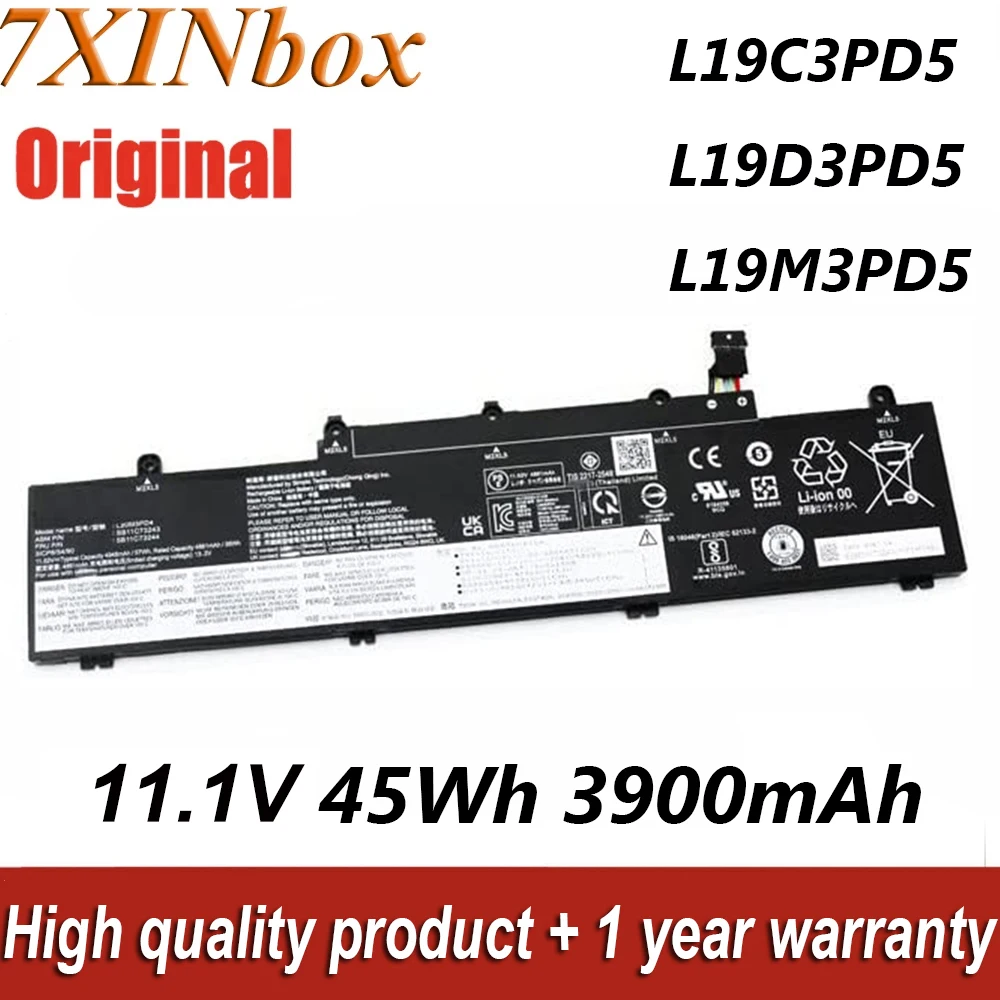 새로운 노트북 배터리 L19C3PD5 11.1V 45Wh L19D3PD5 L19M3PD5, 레노보 ThinkPad E14 ...