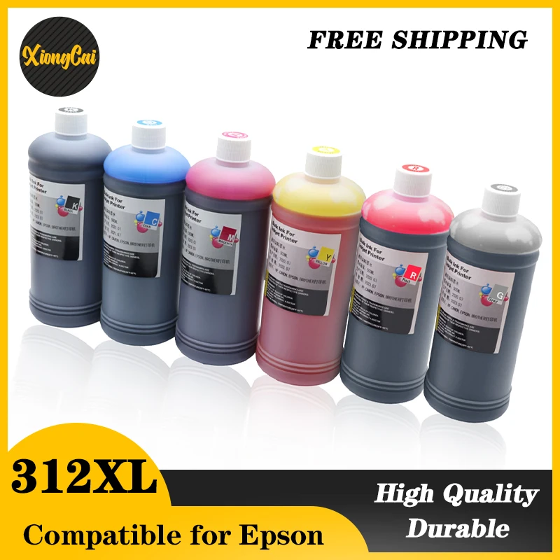 500ML 312XL 314XL 378XL 478XL 01U Refill Dye Ink for Epson Expression Photo HD XP-15000 XP-15010 ...