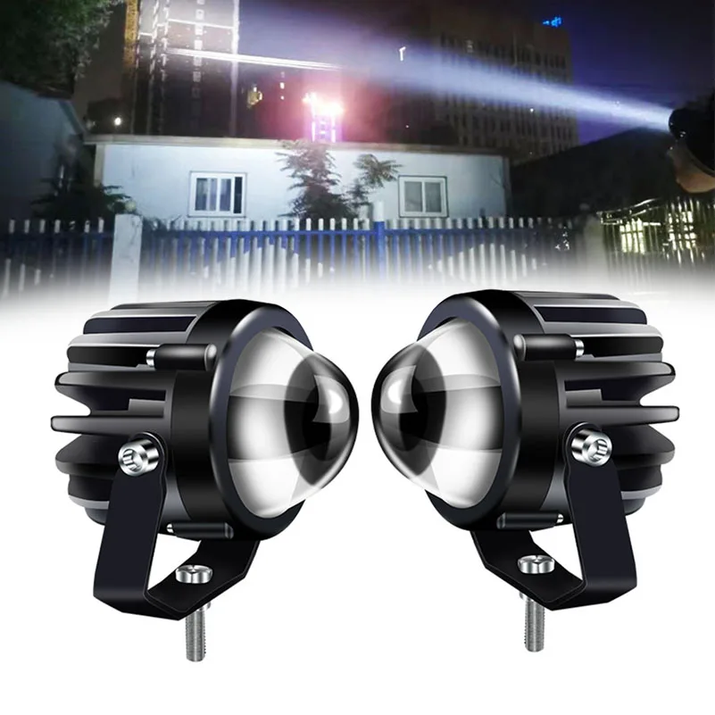 12V-80V-Universal-LED-Laser-Spotlight-Fog-Lens-6000K-External ...