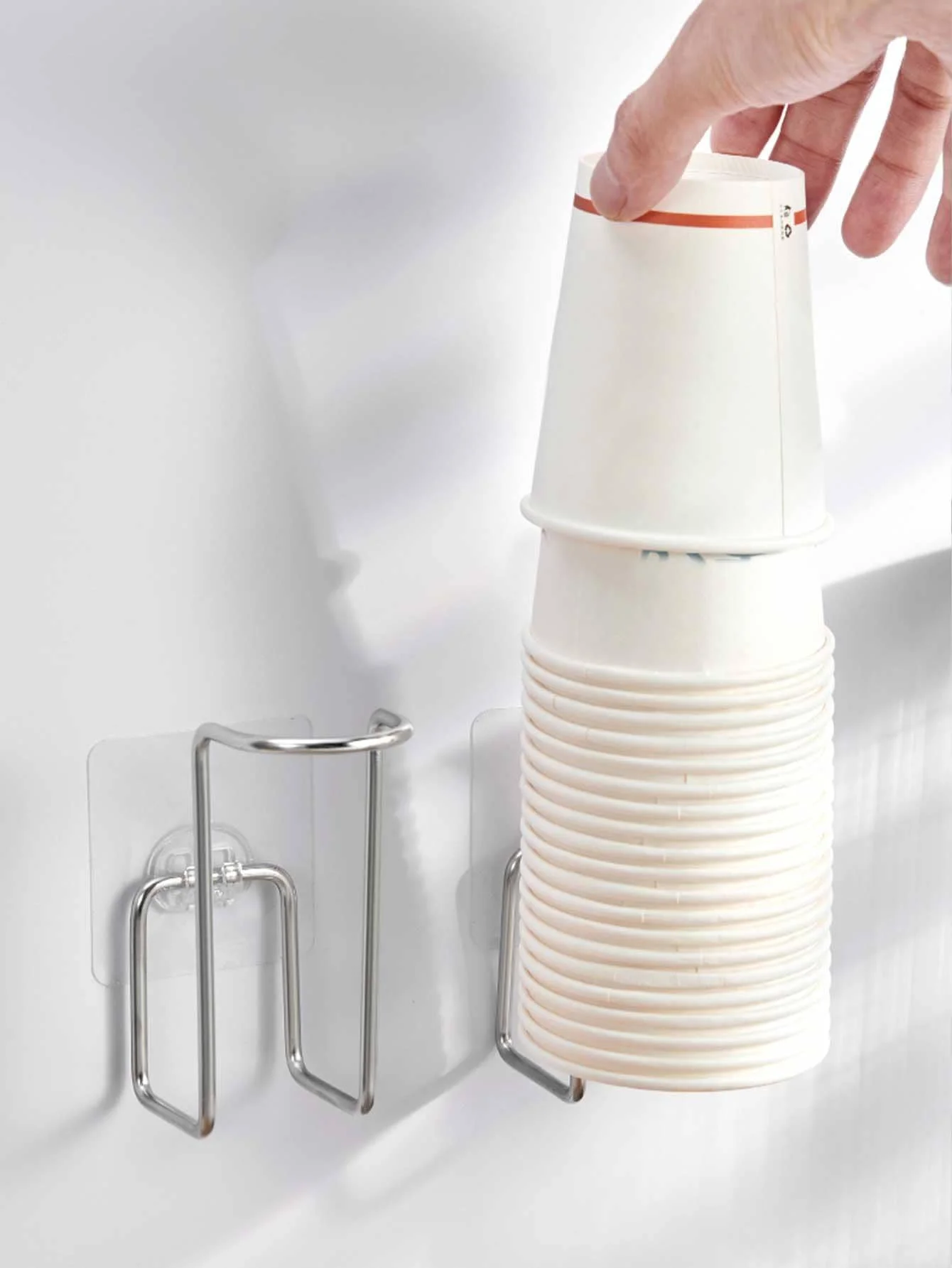 WORTHBUY-Disposable-Paper-Cup-Storage-Rack-Punch-Free-Wall-Mounted ...
