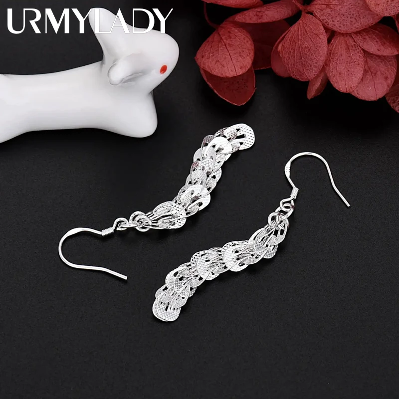 New fine 925 Sterling Silver Elegant Earrings for Women fashion Party ...