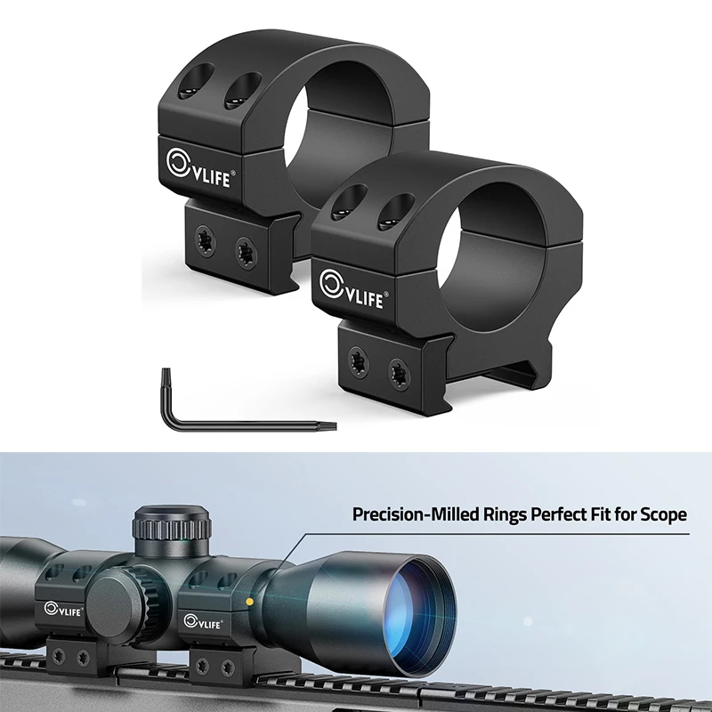CVLIFE Scope Rings Optics Low Profile Mounting Bracket 1 Inch Tube 0.76 ...
