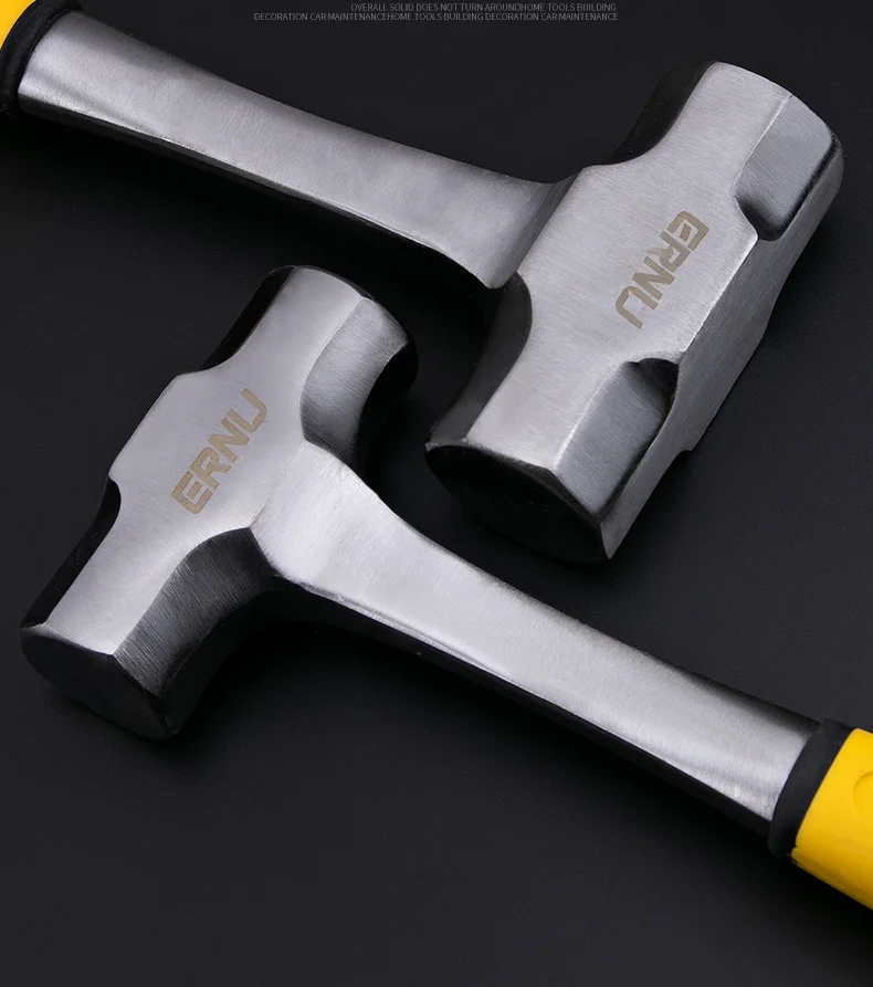 Pure steel octagonal hammer construction site with shock absorption ...