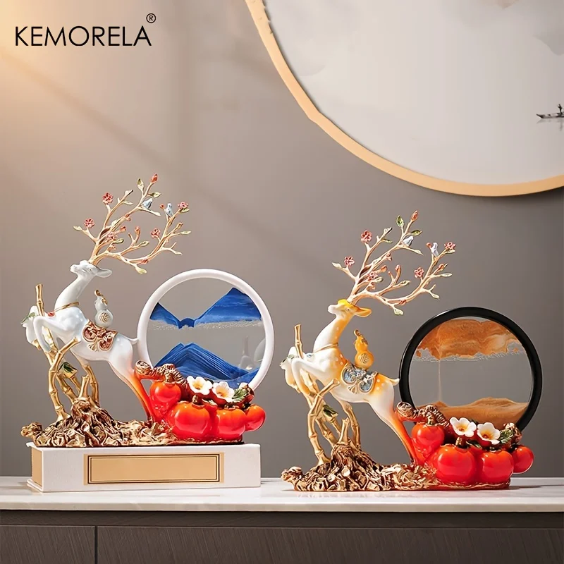 3D-Quicksand-Painting-Living-Room-Decoration-Creative-Sika-Deer-Shape ...