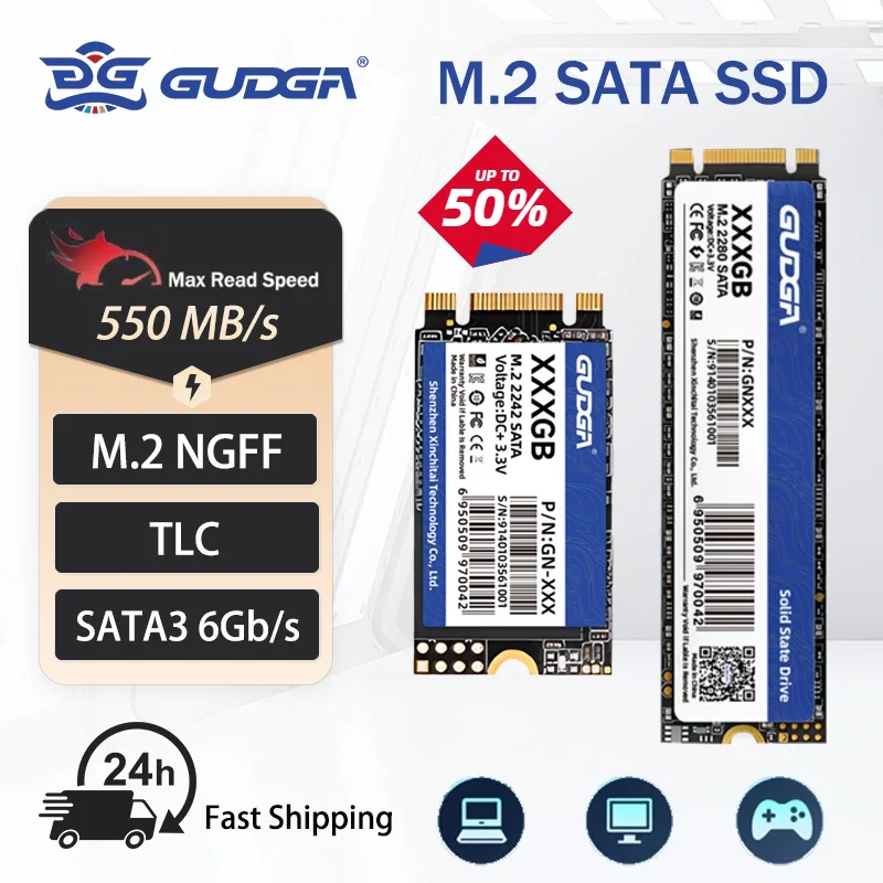 GUDGA-SSD-SATA-M2-1TB-512GB-2TB-256GB-128GB-Ssd-Hard-Disk-M-2NGFF-Solid ...