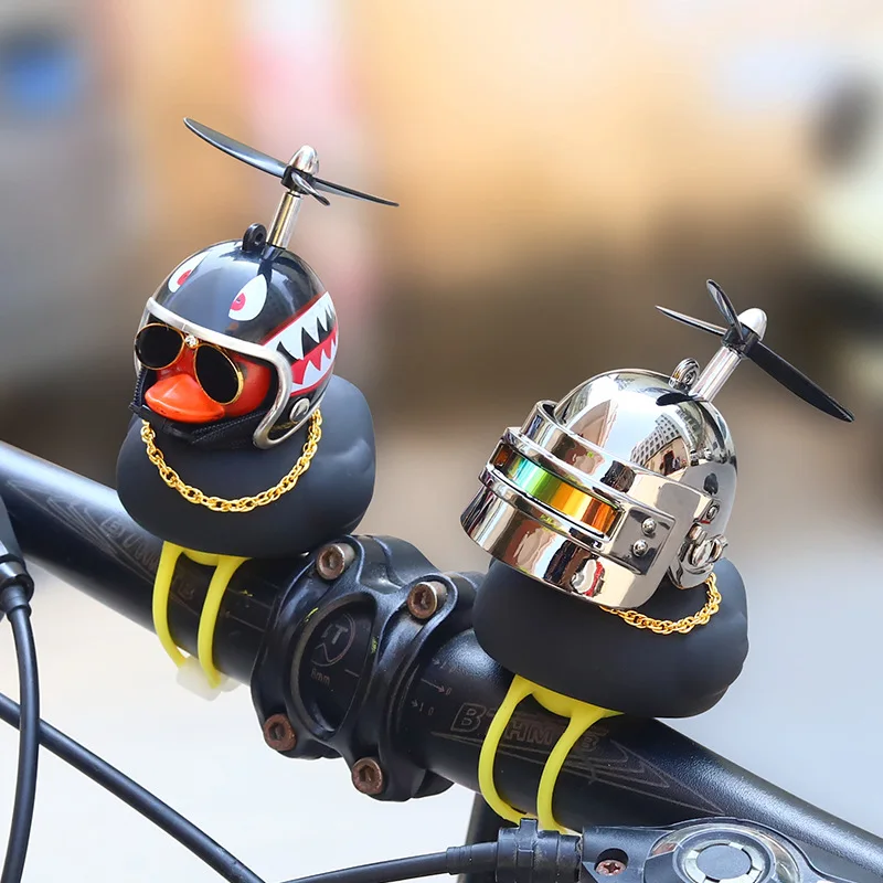 Little-Black-Duck-with-Helmet-Propeller-Bicycle-Bell-Bike-Motorcycle ...