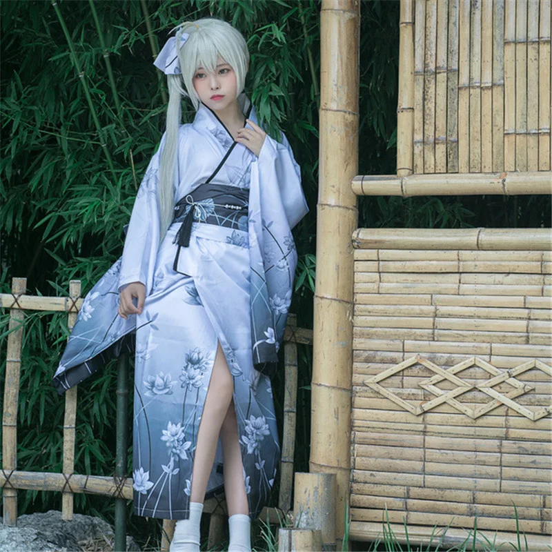 Traditional-Japanese-Yukata-Printed-Girl-Haori-Floral-Kimono-Dress ...