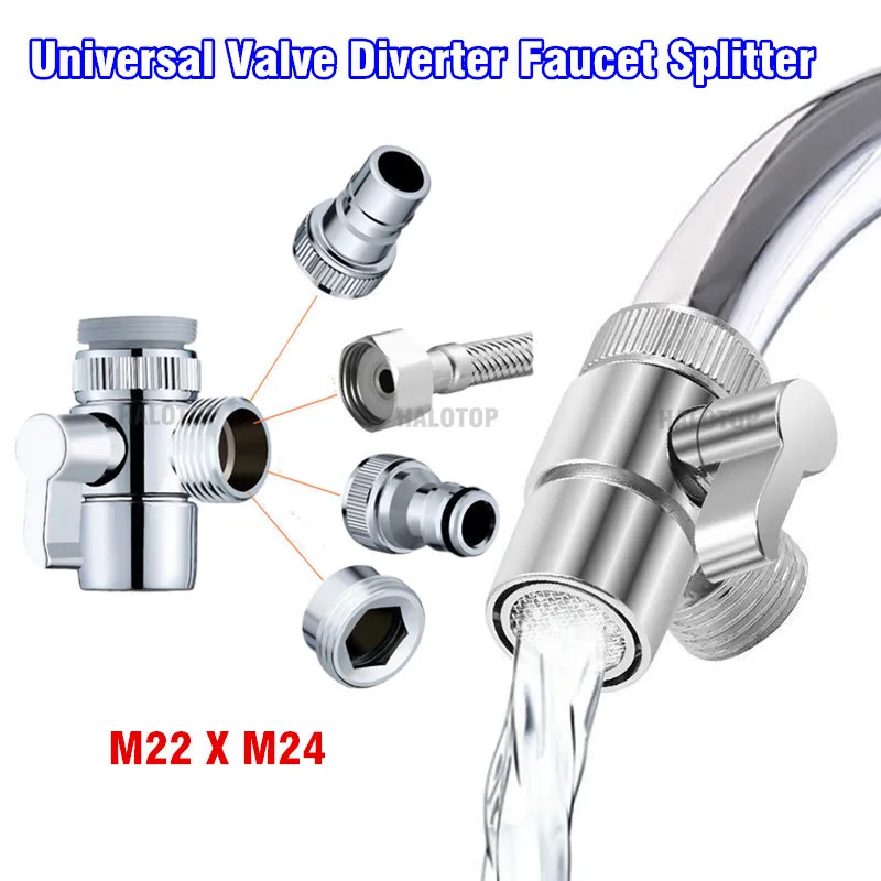 Universal-Alloy-Faucet-Switch-Adapter-Kitchen-Sink-Splitter-Diverter ...