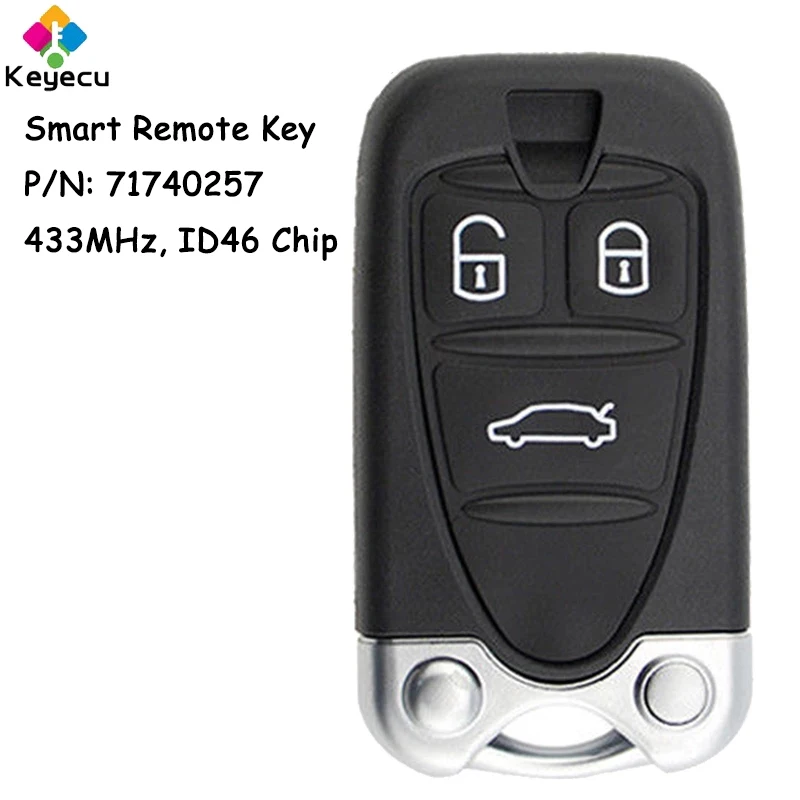 Keyecu Smart Remote Control Key With 3 Buttons 433mhz Pcf7941 Id46 Chip ...