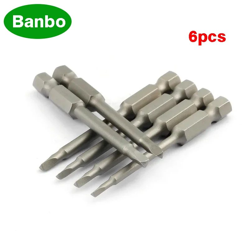6Pcs-65mm-Triangular-Screw-Bits-Set-Alloy-Steel-Magnetic-Electric-Screw ...