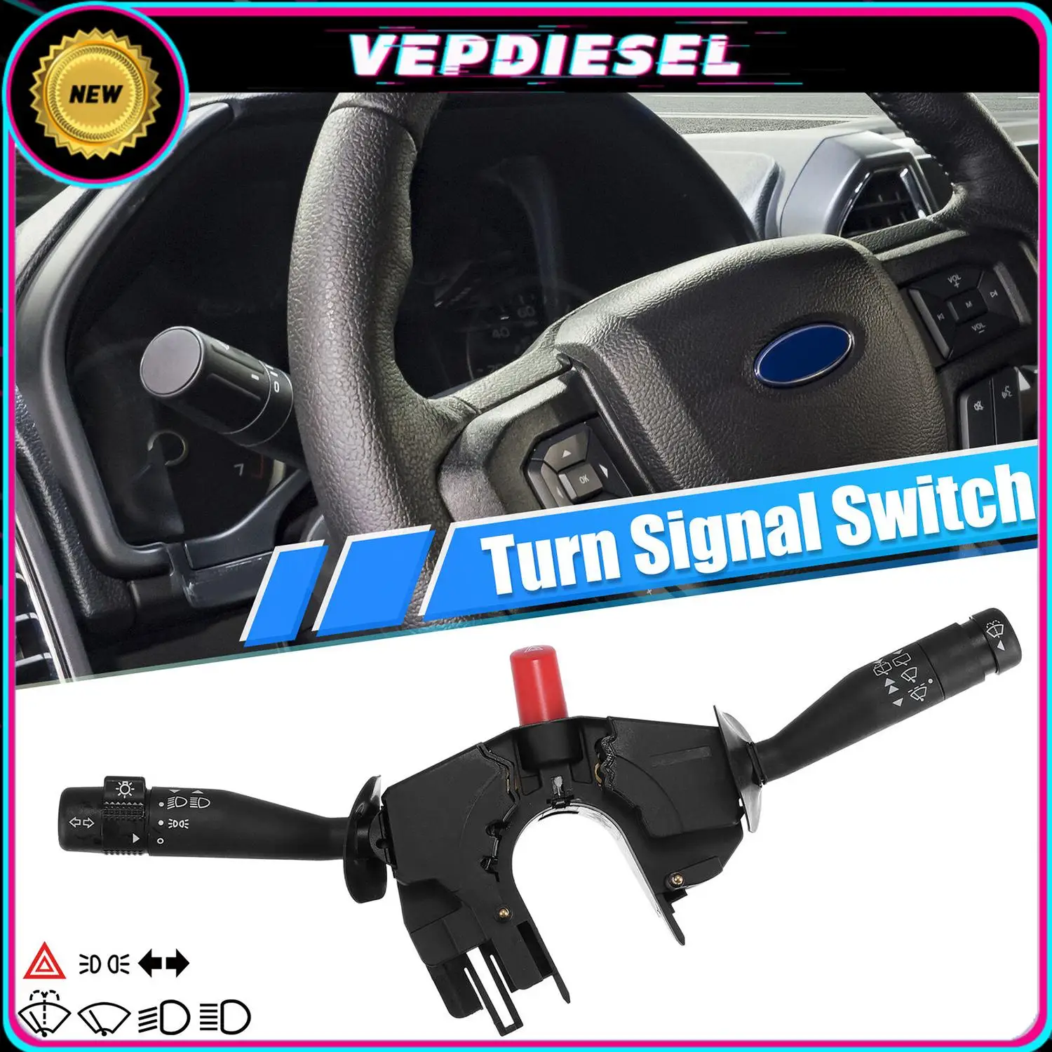 Brand-New-Car-Steering-Column-Stalk-Switch-Fits-Ford-Fiesta-Ka-Puma ...