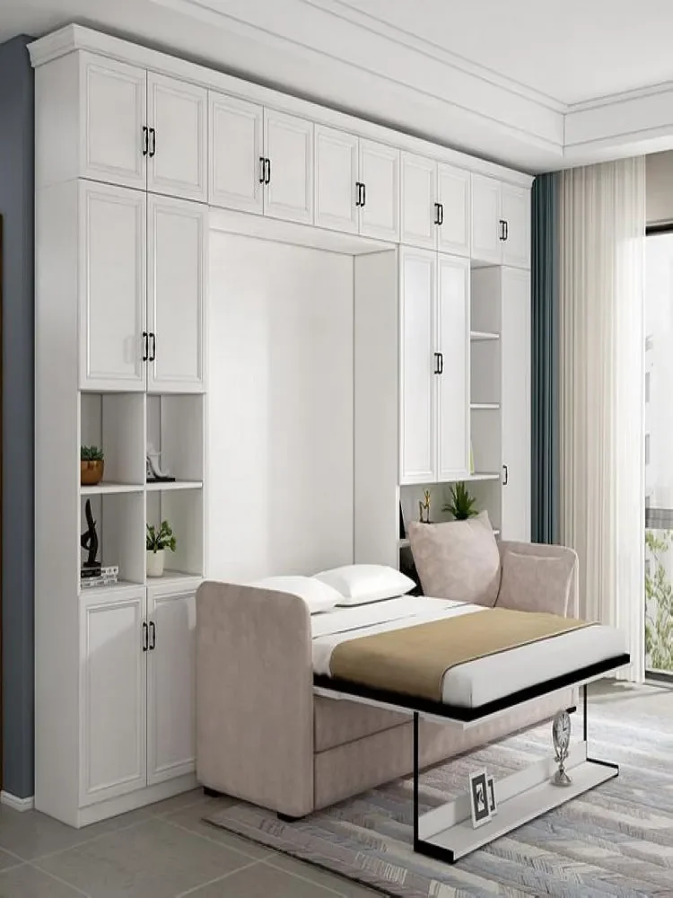 Invisible Bed Sofa Integrated Wall Bed Space-Saving Murphy Bed ...