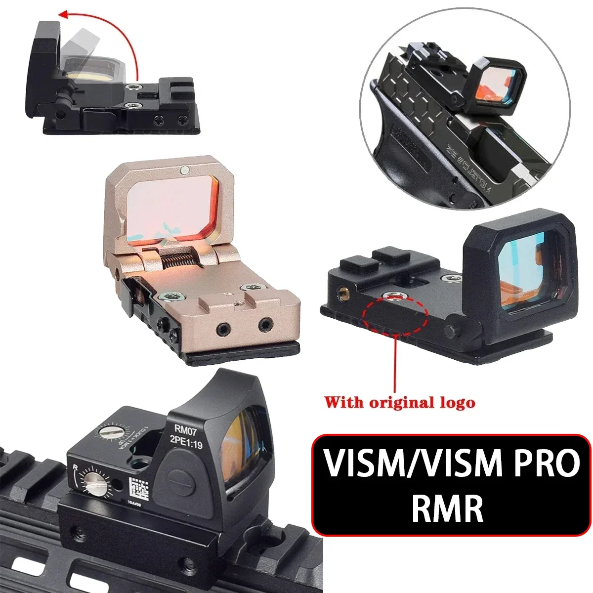 Tactical-VISM-Flip-Up-Red-Dot-Reflex-Sight-Collimator-Hunting-RMR-Scope ...