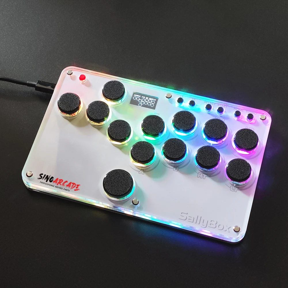 HitBox-Gamerfinger-Caps-com-luz-LED-Mini-HitBox-Fighting-Stick ...
