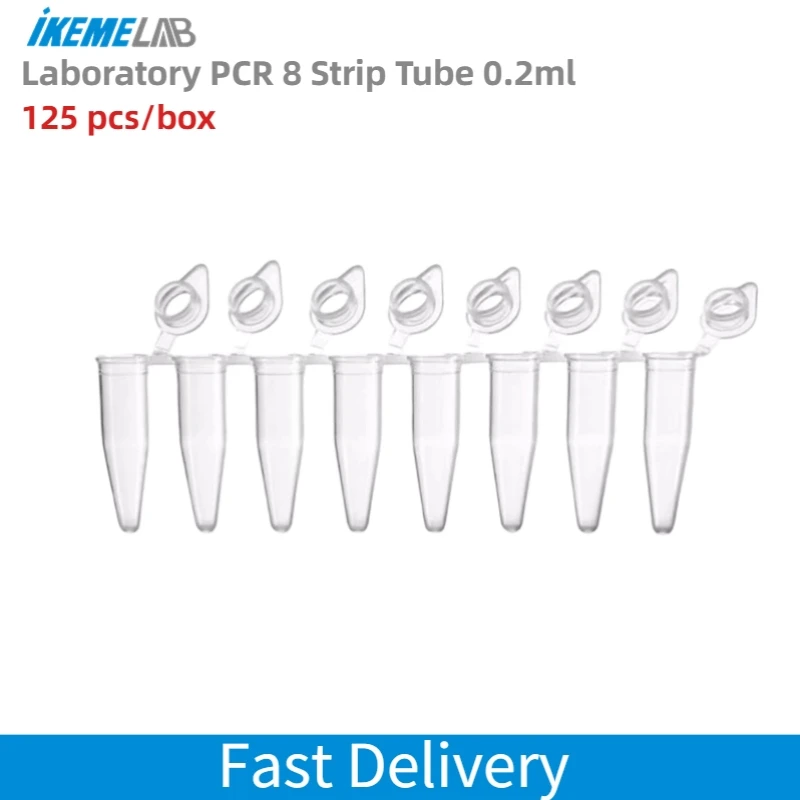 IKEME-PCR-8-Strip-Tube-0-2ml-125pcs-Ultra-thin-Wall-DNase-RNase-free ...
