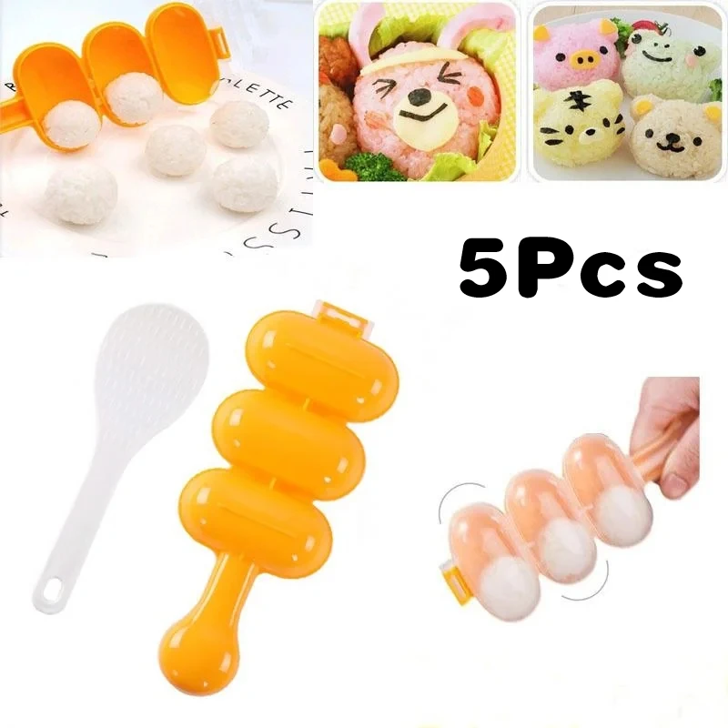 Rice-Ball-Molds-DIY-Sushi-Meatball-Mold-Homemade-Rice-Ball-Mold-Balls ...