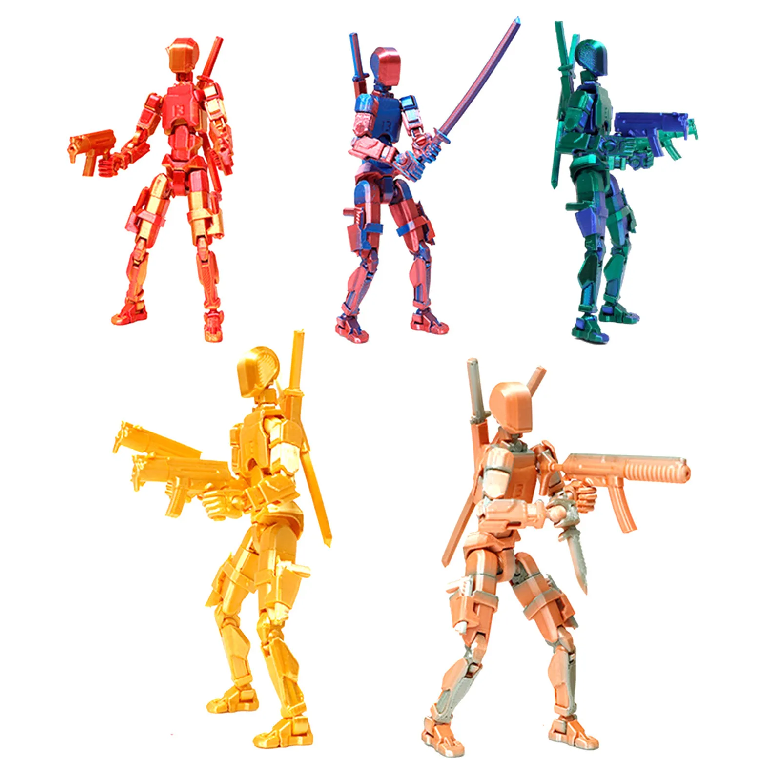 13-Multi-Jointed-Action-Cartoon-Figure-Movable-Joints-Assemble ...