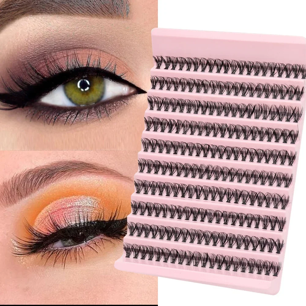 200-100-60Pcs-Volume-Natural-Segmented-Eyelashes-Bundles-Individual ...