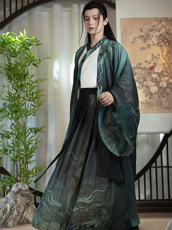 Weijin-Dynasty-Crossed-Collars-Chinese-Traditional-Hanfu-Ink-Painting ...