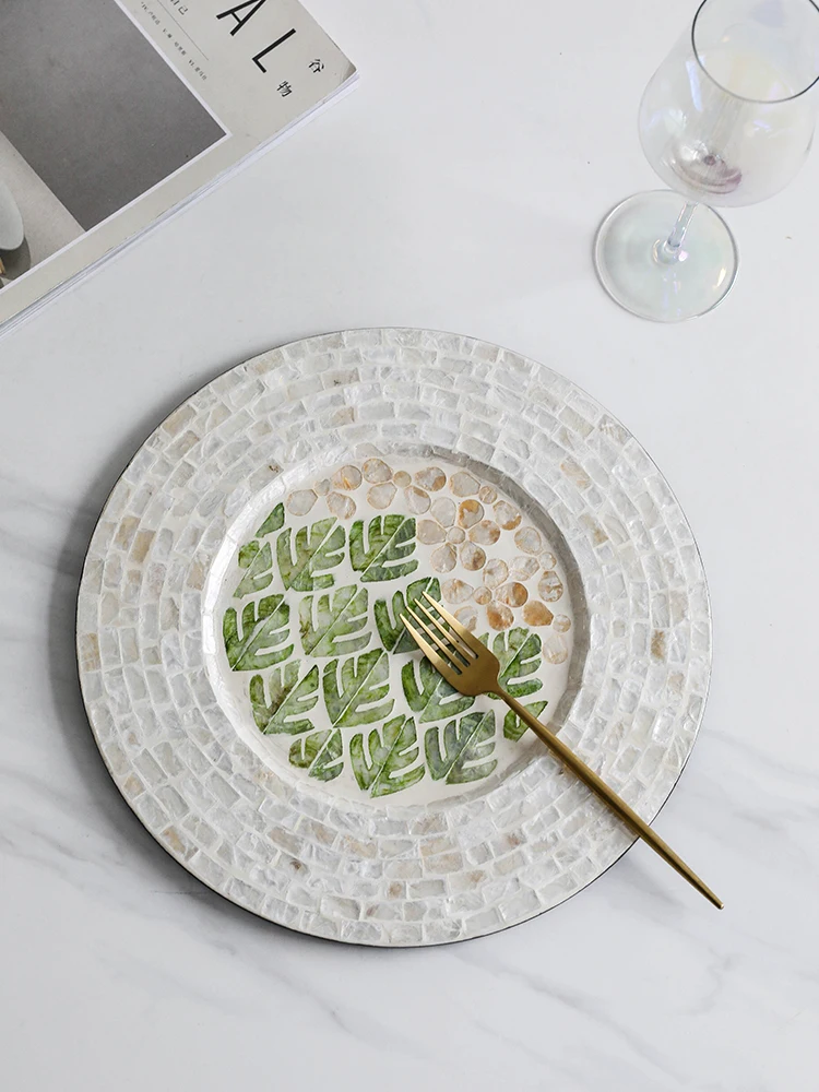 Natural-shell-placemat-restaurant-table-insulated-mat-premium-sense ...