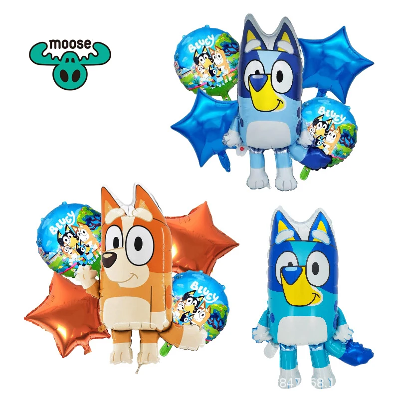 Moose-New-Cartoon-Cute-Bluey-Shaped-Floating-Aluminum-Film-Balloon-For ...